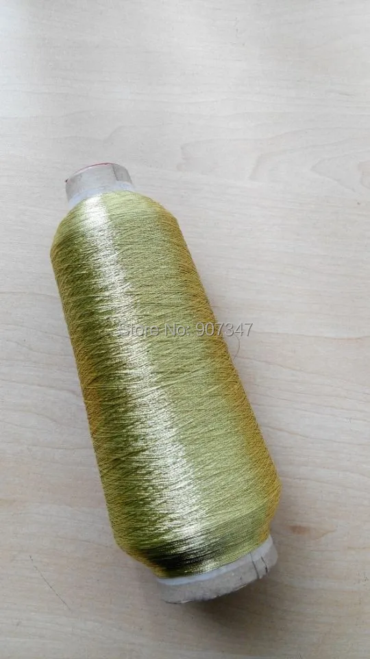 Gold color metallic embroidery threads for most embroidery machines ...