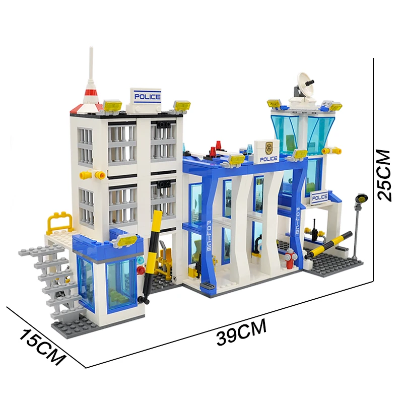 Produs GUDI Blocks Legoings City Street Police Station Building Blocks ...