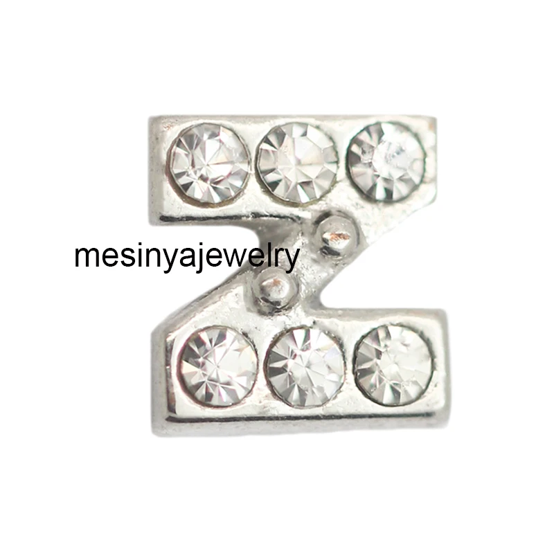 10 Uds. De abalorios flotantes personalizados con letra Z para medallón ...