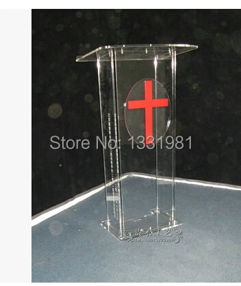 Small cheap acrylic lectern / plexiglass pulpit / perspex rostrum ...