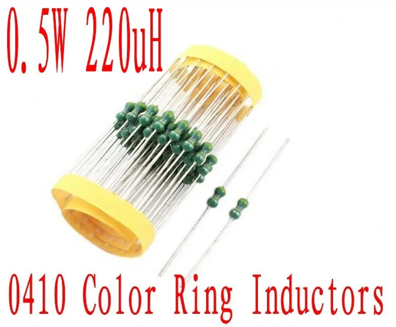 2000pcs 0410 Color Ring Inductance 1/2w Dip Inductor 220uh 221 Axial ...