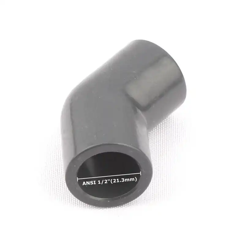 Inner Dia. 1/2" US Standard ANSI SCH80 45Degree UPVC Elbow Connector ...