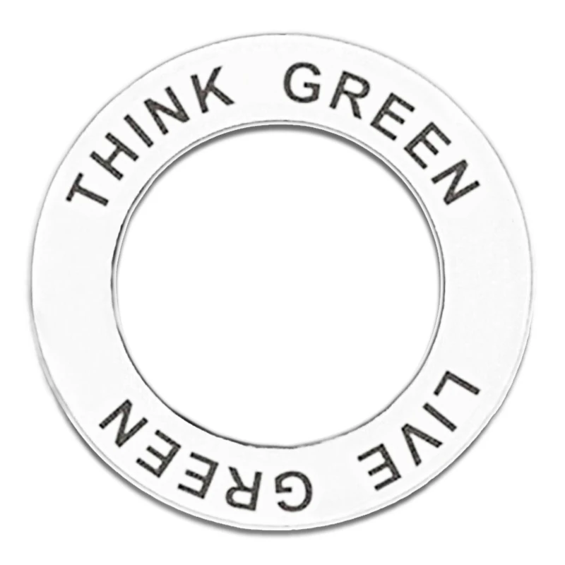 Personalized Customize Engraving Anti silver Finish Alloy Think Green ...