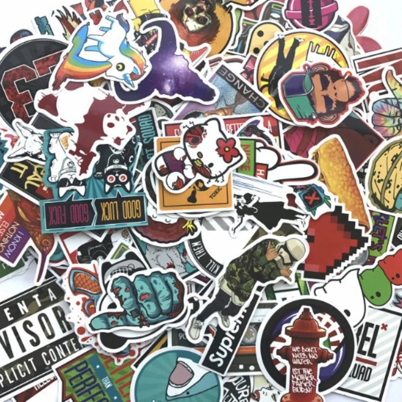 200pcs Mixed Creative Anime Cartoon Stickers For Skateboard Laptop ...