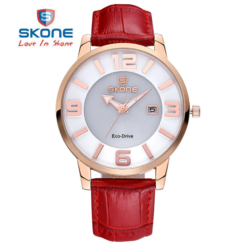 SKONE Brand Solar Power Eco Drive Quartz Watches Women Luxury Brand ...