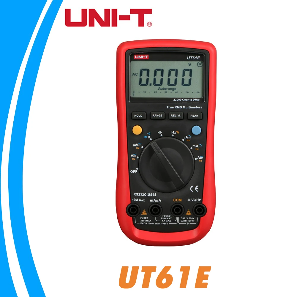 UNI-T UT61E Высокая надежность цифровой универсальный тестер PC подключить AC DC Напряжение ...