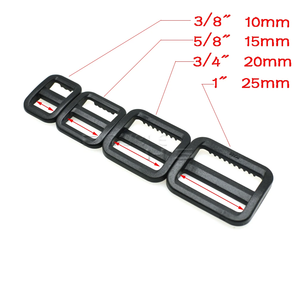 Plastic Slider Tri Glide Adjust Buckles Wider Style Backpack Straps ...