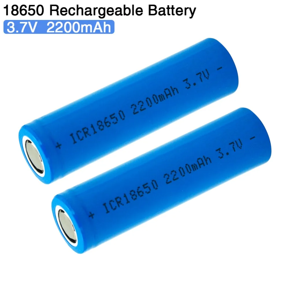 Bateria recarregável do li íon das baterias de lítio de icr18650 3.7v 2200mah para a tocha da ...