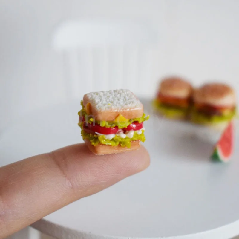 polymer clay fake food dollhouse meatball sub sandwich 1:12th scale ...