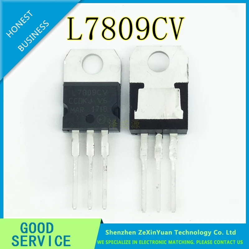 20 pçs/lote L7809CV TO220 L7809 PARA 220 7809 LM7809 TO220 MC7809 NOVO ...