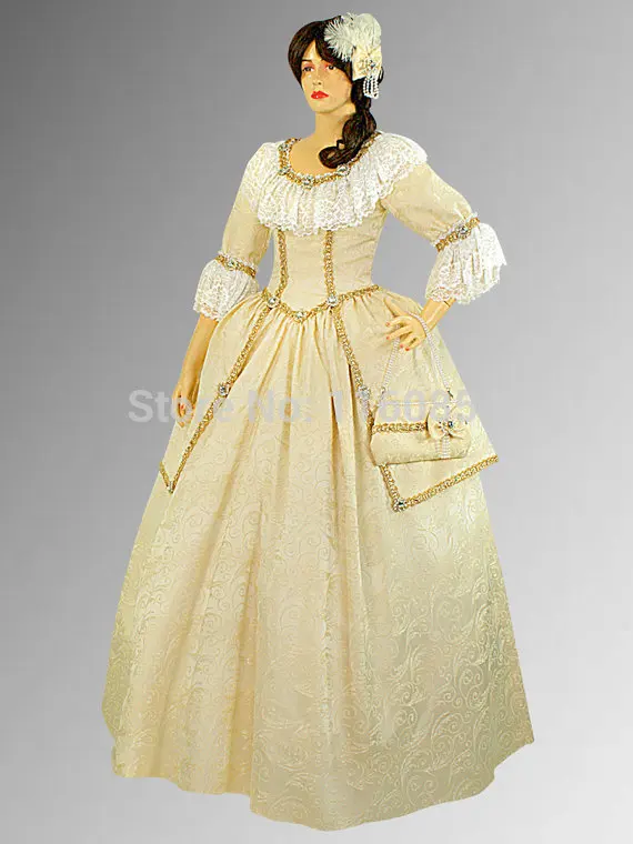 Baroque Renaissance Dress Handmade in Baroque Damask Italian ...