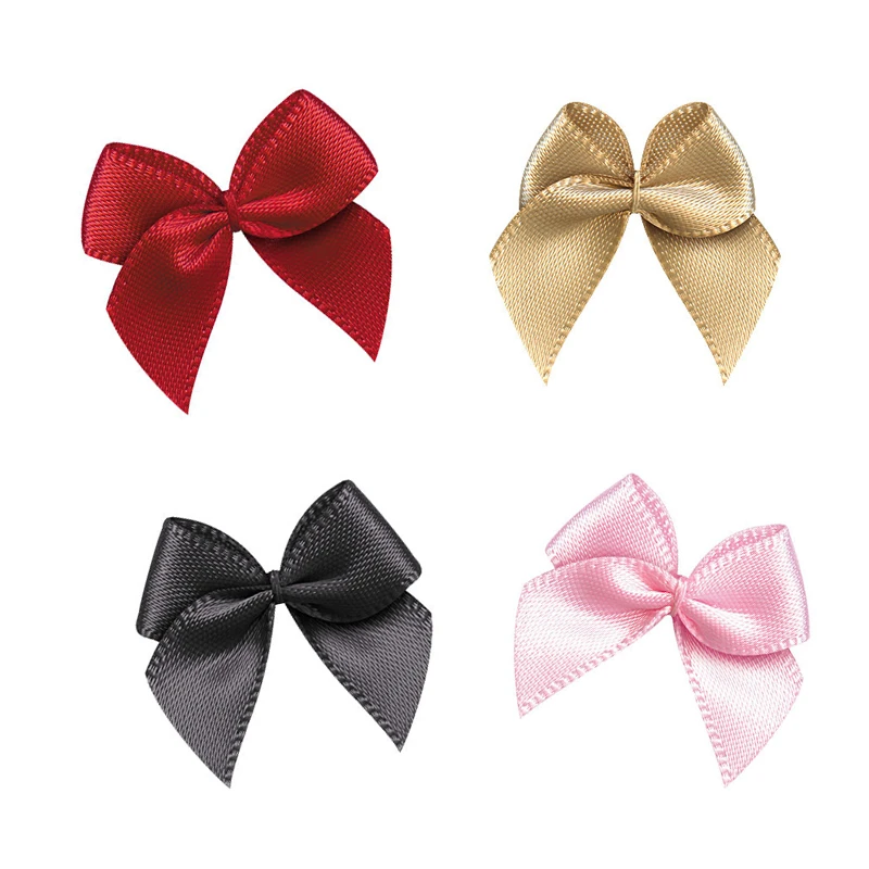 50pcs Hand Satin Ribbon Bows Diy Craft Supplie Wedding Party Decor Gift ...