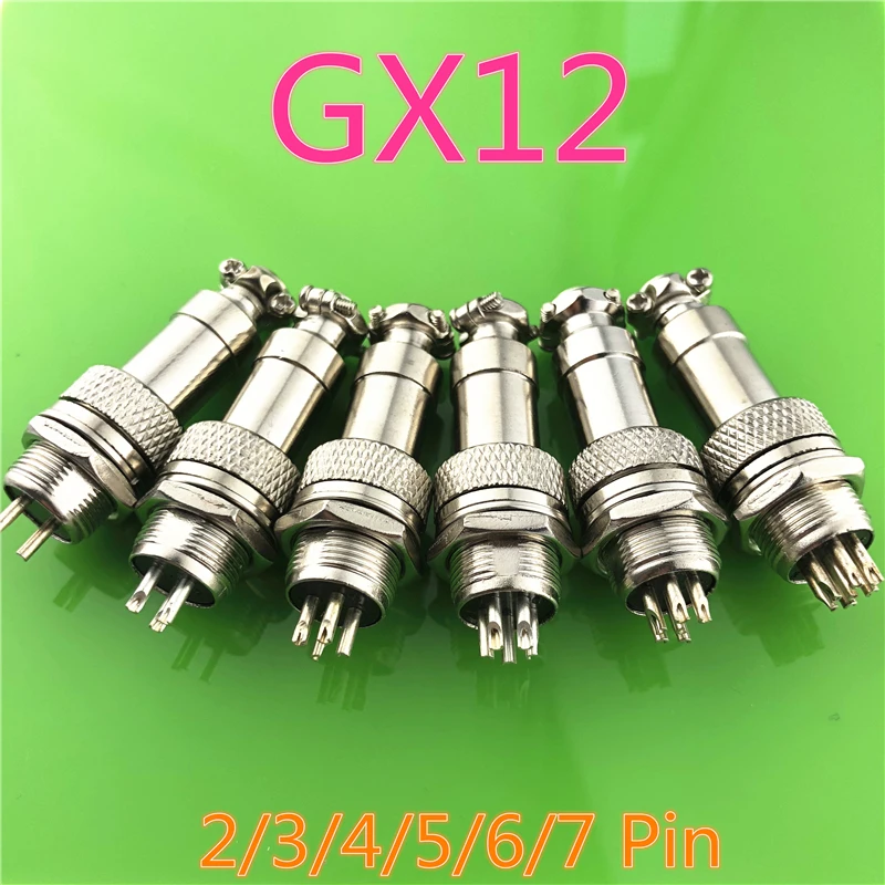 1set Gx12 2/3/4/5/6/7 Pin Male + Female 12mm L88-93 Wire Circular Panel Connector Aviation ...