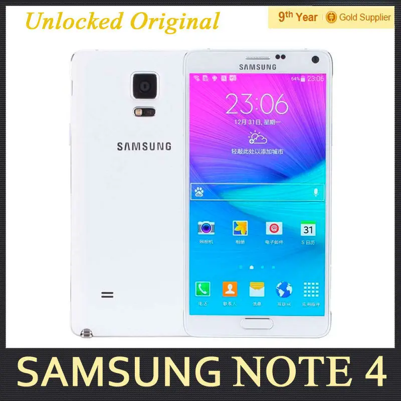 Original Samsung Galaxy Note 4 N910 Android Cell Phone Quad Core 3gb