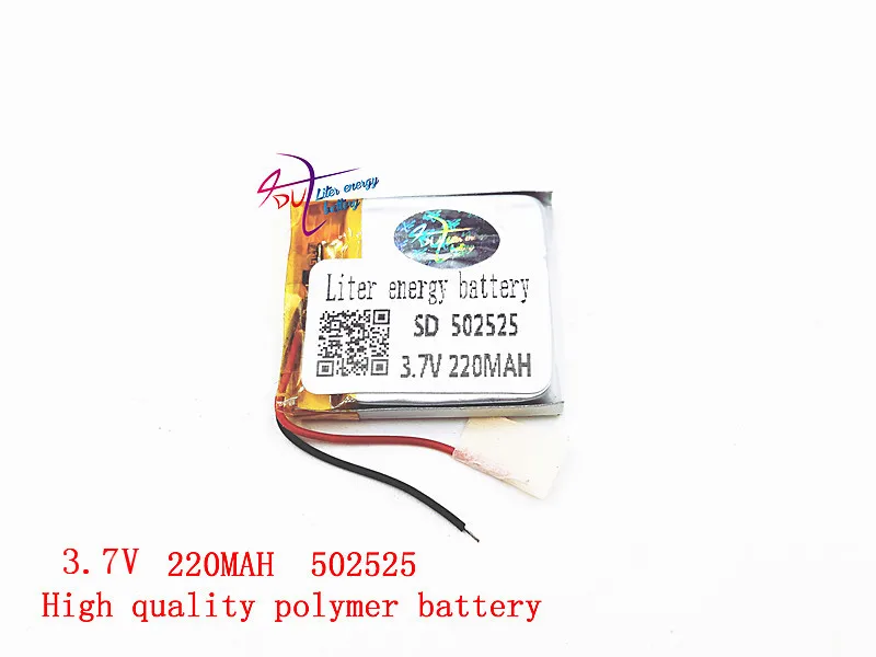 SD 502525 Small battery Lipo battery 3.7v 220mAh Liter energy battery ...