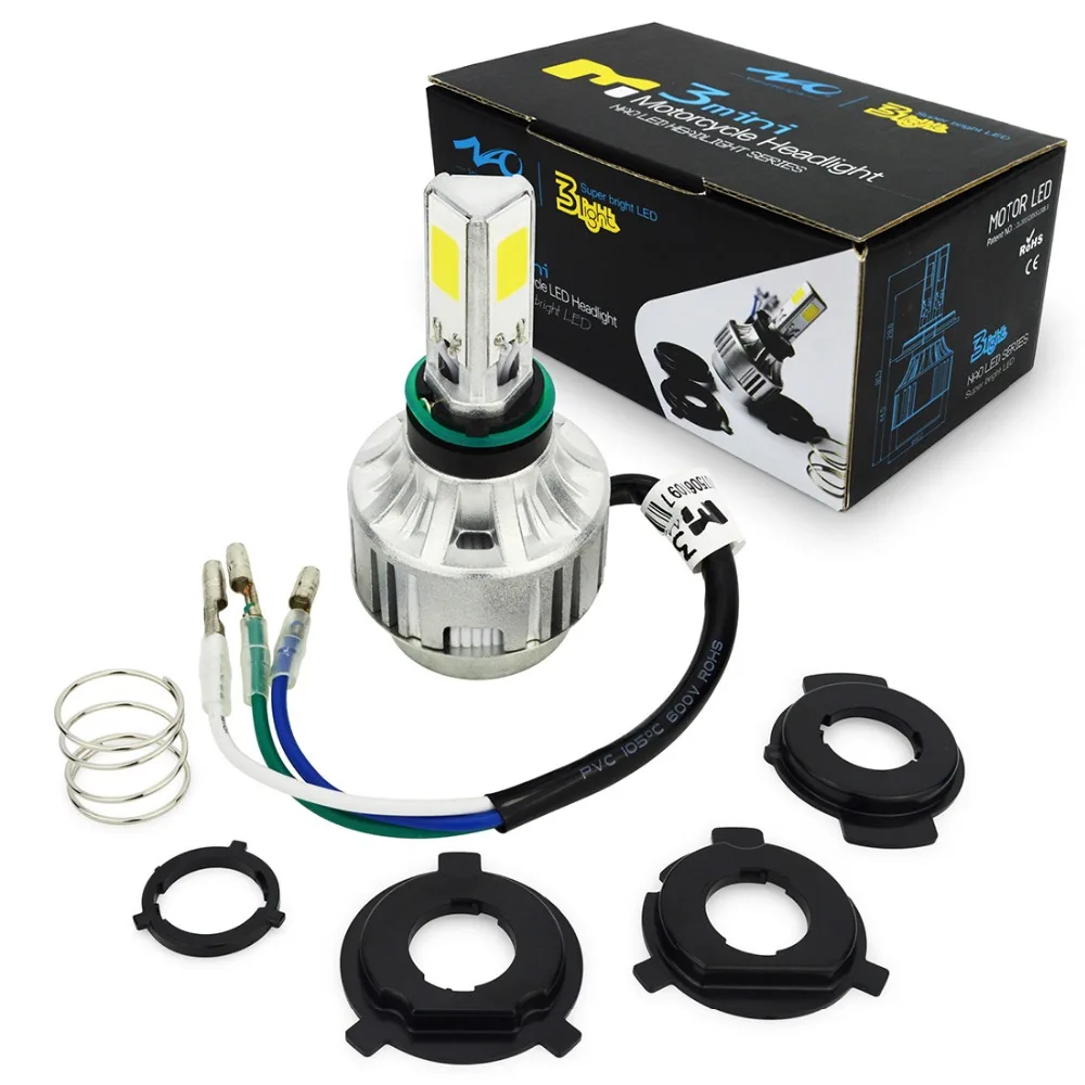 3200LM 3000K 32W Motorcycle LED Headlight Bulb Hi/Lo Beam Head Lamp DC9 ...