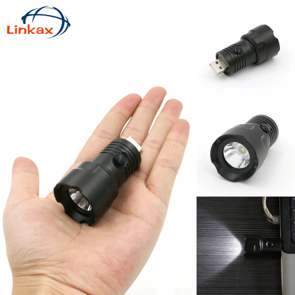 USB Handy T6 LED Torch 4 Mode Mini lamp Flash Light Pocket LED ...