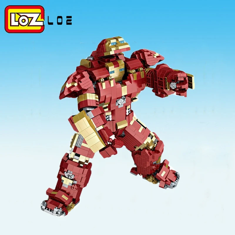 LOZ Diamond Blocks Building Mecha Iron Robot 2 In 1 Super Hero Brick ...