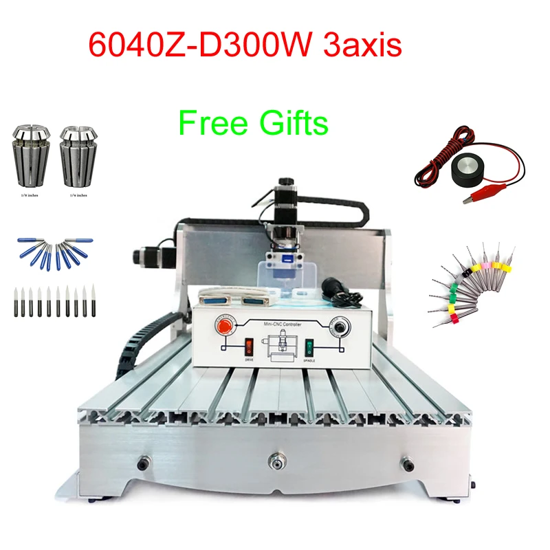 Mini fresadora CNC 6040Z D300 máquina de grabado cnc de 3 ejes 300 W ...