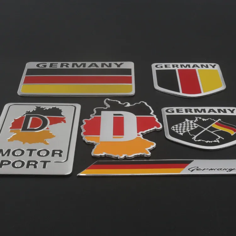 1 Piece Aluminum Alloy Germany Flag Car Emblems Badge Decals ...