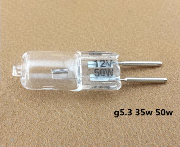 5pcs/lot halogen 12v 36v G5.3 12V 35w 50w bulbs halogen 12v g5.3 50w ...