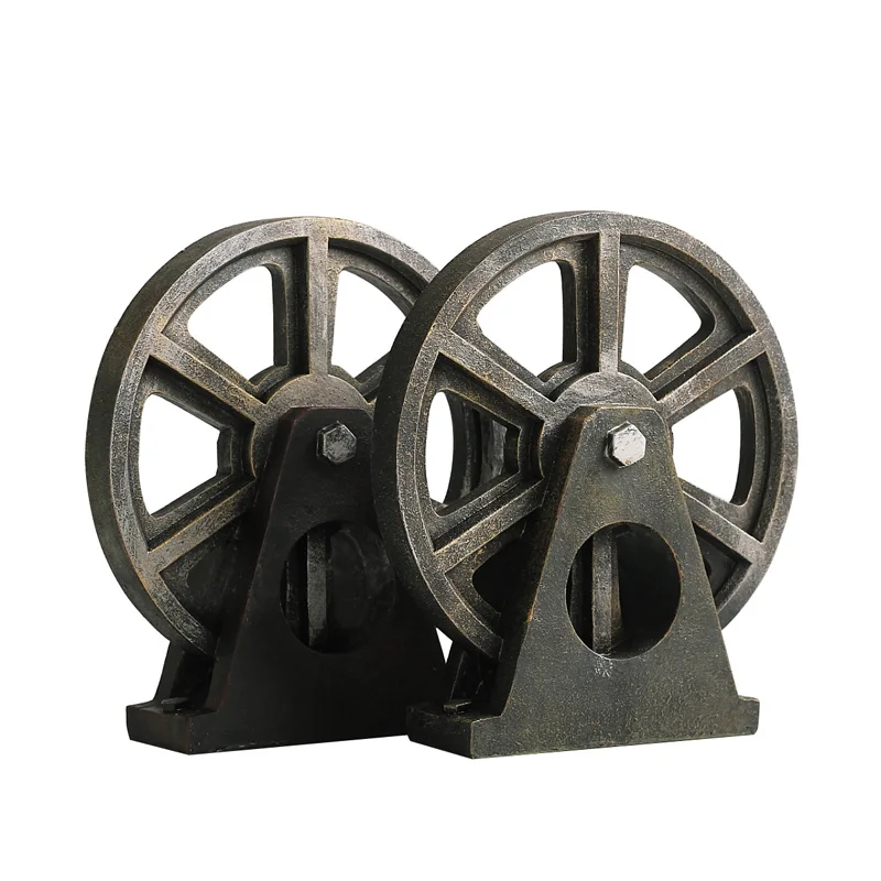 American restore ancient ways LOFT industrial Style Resin wheel Model ...