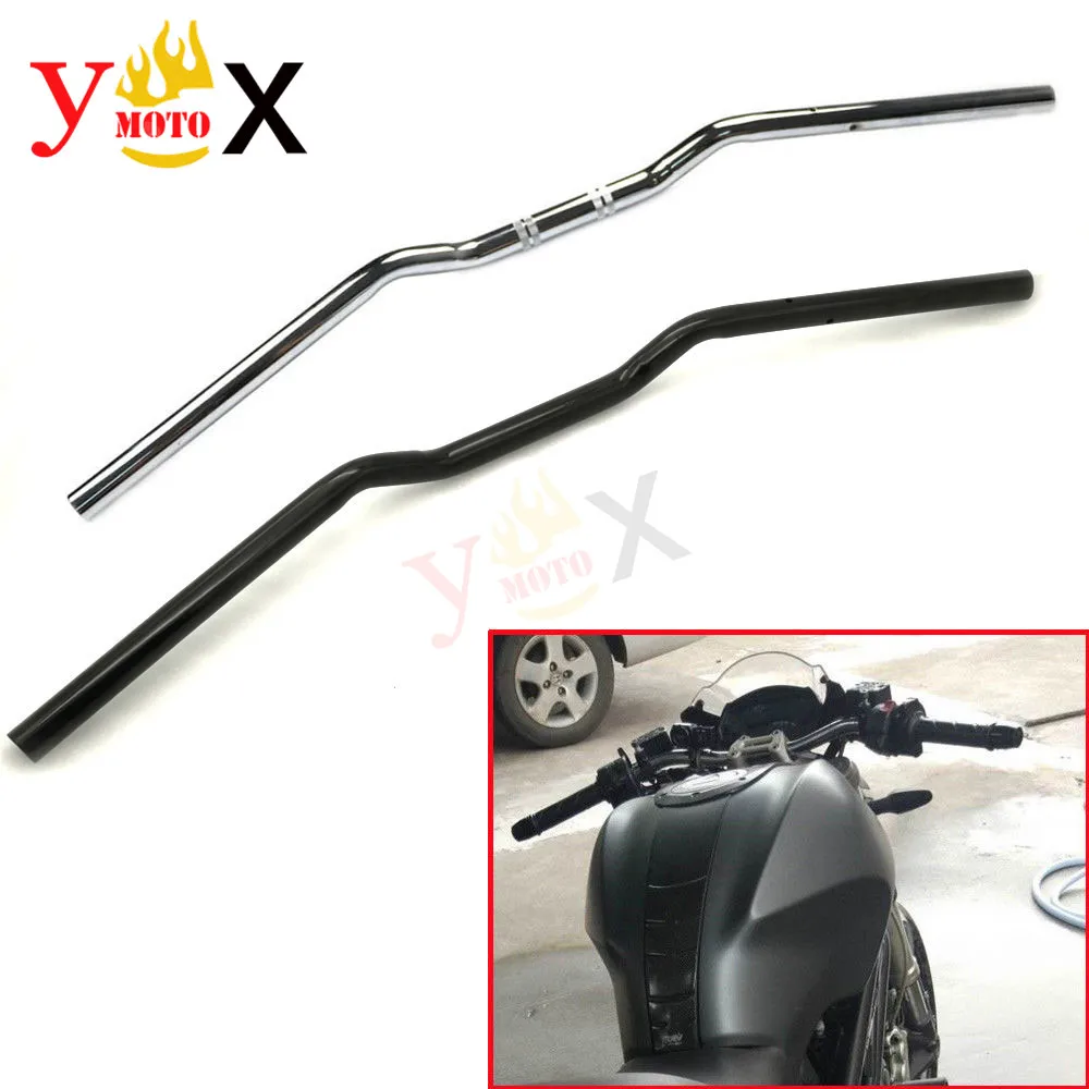 Motorcycle-Black-22MM-7-8-Drag-Handlebar-Hand-Bar-For-Geniune-Ducati ...
