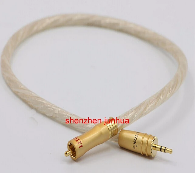 Liton 6N Silver 3.5mm Audio Line plug to RCA Gold plated plug Audio ...