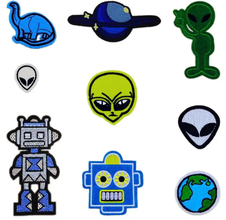ET Robot Earth Patches Fashion Embroidery|earth patch|patch embroideryembroidery patch - AliExpress