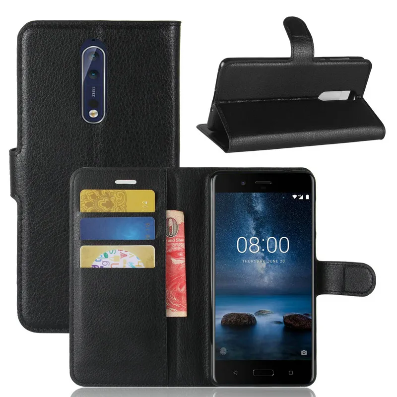 For Nokia 8 TA 1012 Luxury Flip Leather Case cover For Nokia 8 TA 1012 ...