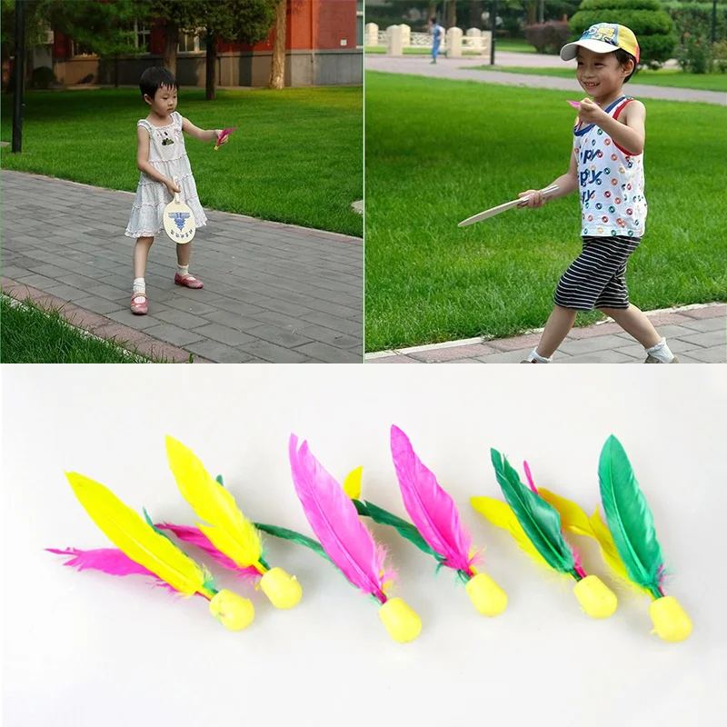 5Pcs Random Feather Jianzi Chinese Foot Sports Games Kick Shuttlecock ...