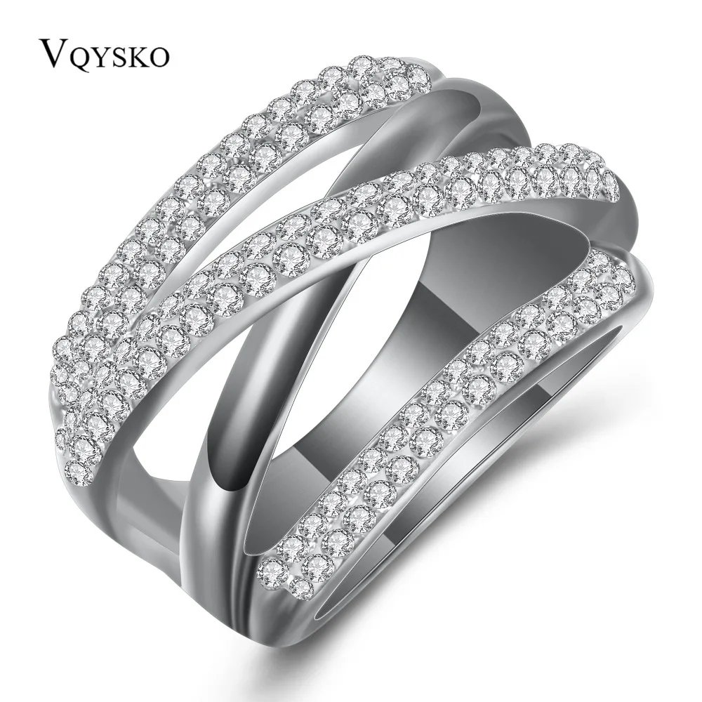 316l Stainless Steel Wedding Rings For Women Engagement Fashion Cz