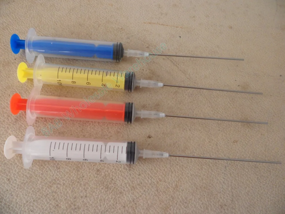 4-colour-10ml-10cc-Luer-Lock-dispensing-Syringes-with-16G-Blunt-Tip ...