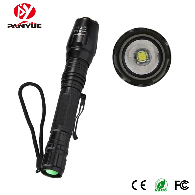 1000 Lumen Led Rechargeable Flashlight T6 Xml Led Portable Zoomable 5 ...