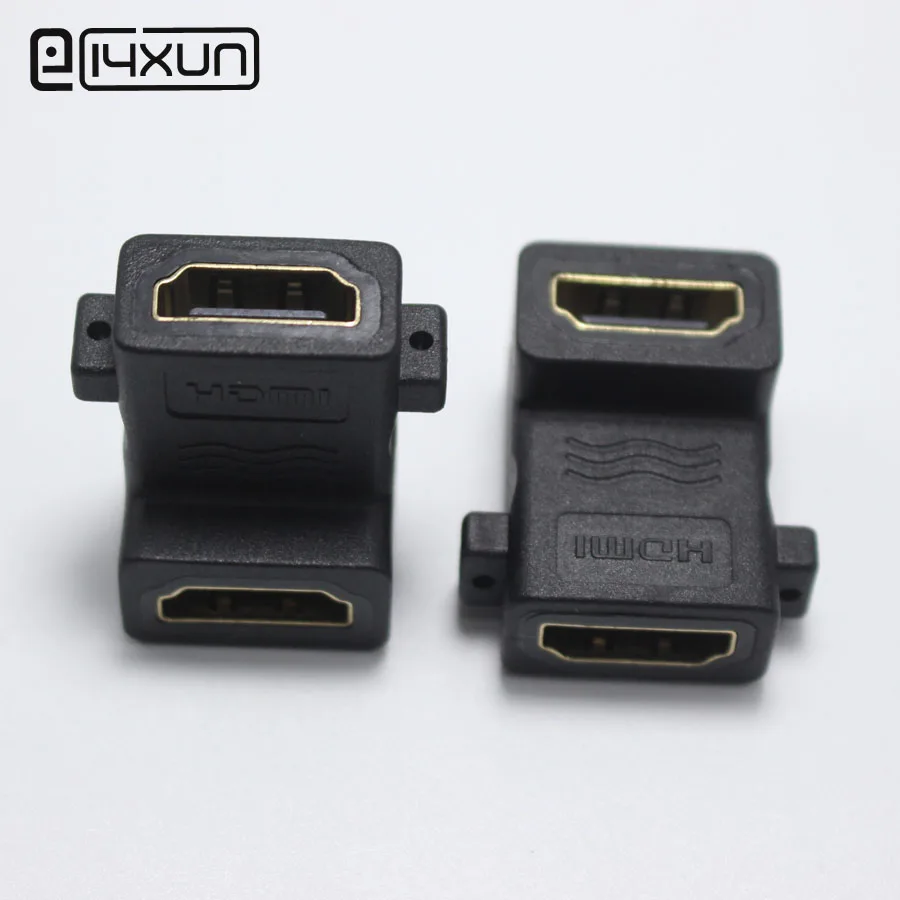 EClyxun 1pcs HDMI Female To Female Plug jack Right Angle HDMI Extension ...