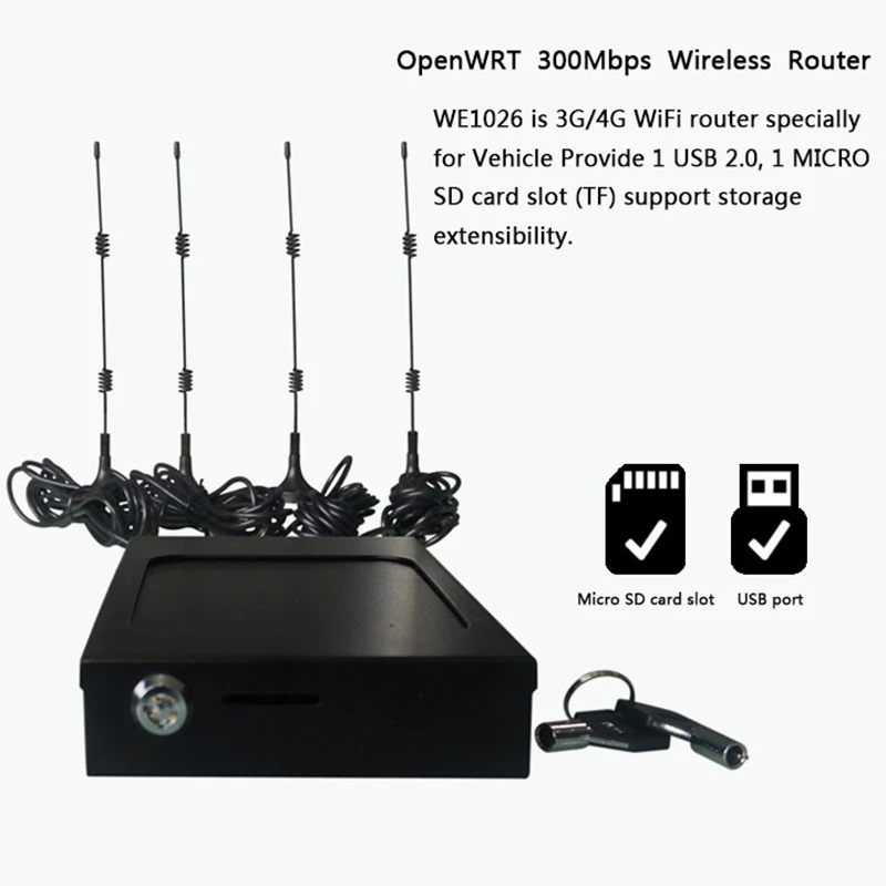 Cioswi WE1026 3G 4G Modem Router With Sim Card Slot Car Wifi Router For ...