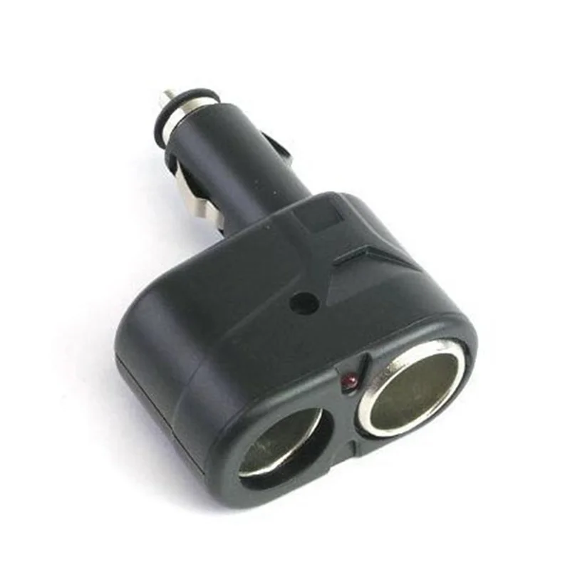 1 To 2 Car Cigarette Lighter Socket Splitter Extend Adapter Converter