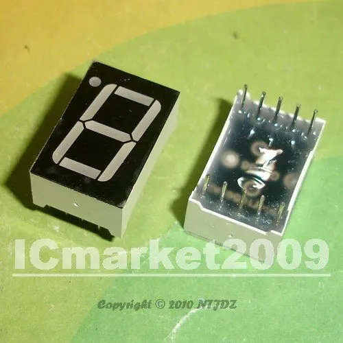 100 PCS LD 5161AS 1 Digit 0.56" RED 7 SEGMENT LED DISPLAY COMMON ...