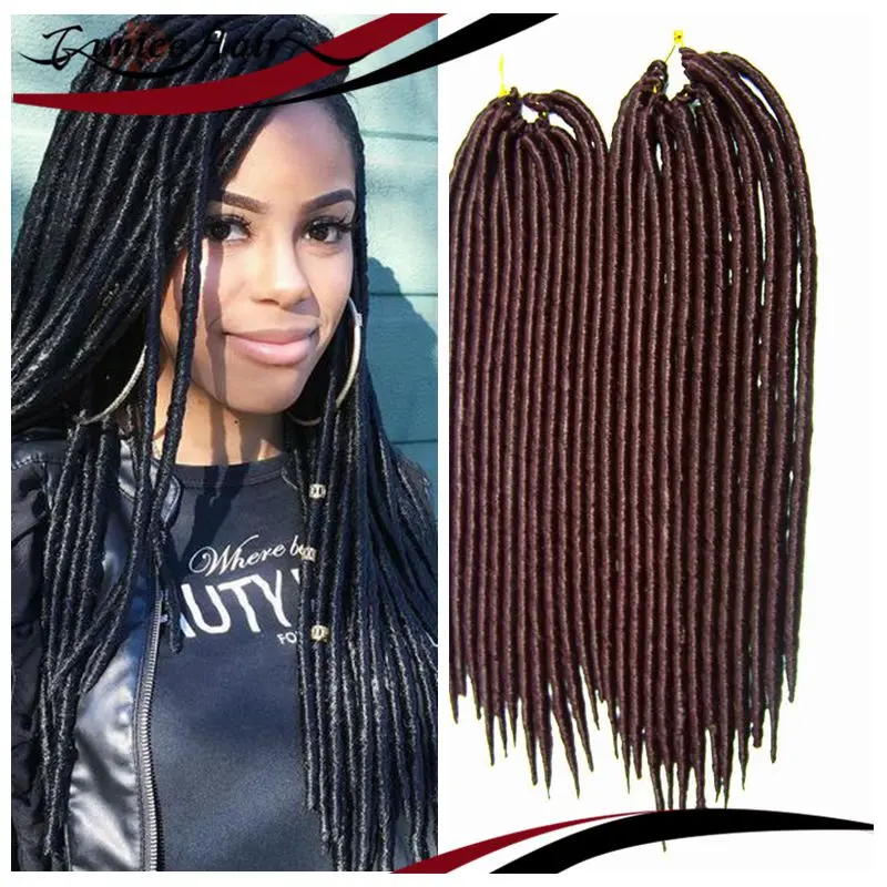 Falso sintético Dread Locks Fibra Trança Tecer Cabelo Extensões de ...