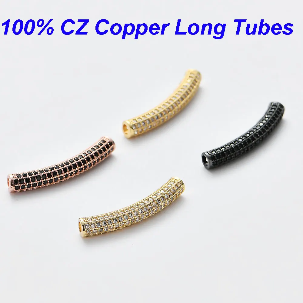 Cubic Zirconia Jewelry Finding Supplies | Cubic Zirconia Tube Charms ...