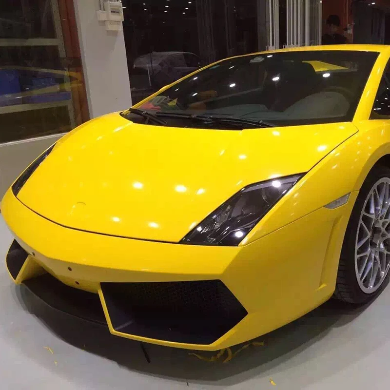TSAUTOP-1-52x18m-air-free-bubbles-Super-Glossy-Film-yellow-car-body ...