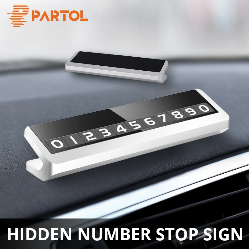 Partol Universal Car Temporary Parking Card Phone Number Card Plate ...