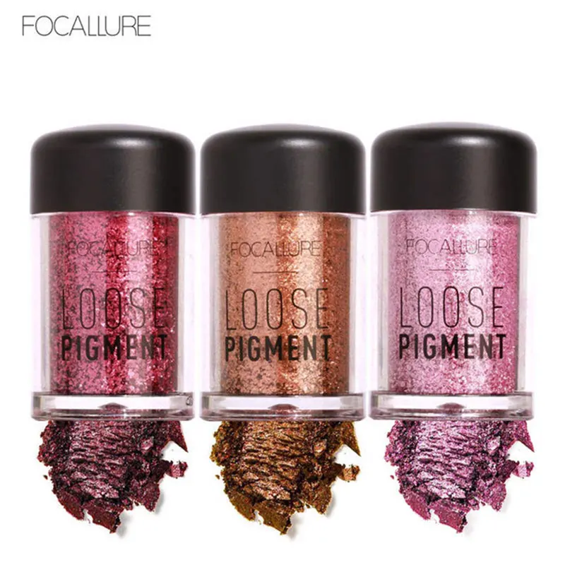 FOCALLURE Band Eye Shadow 12 Colors Glitte Eyes Powder Palette Easy to ...