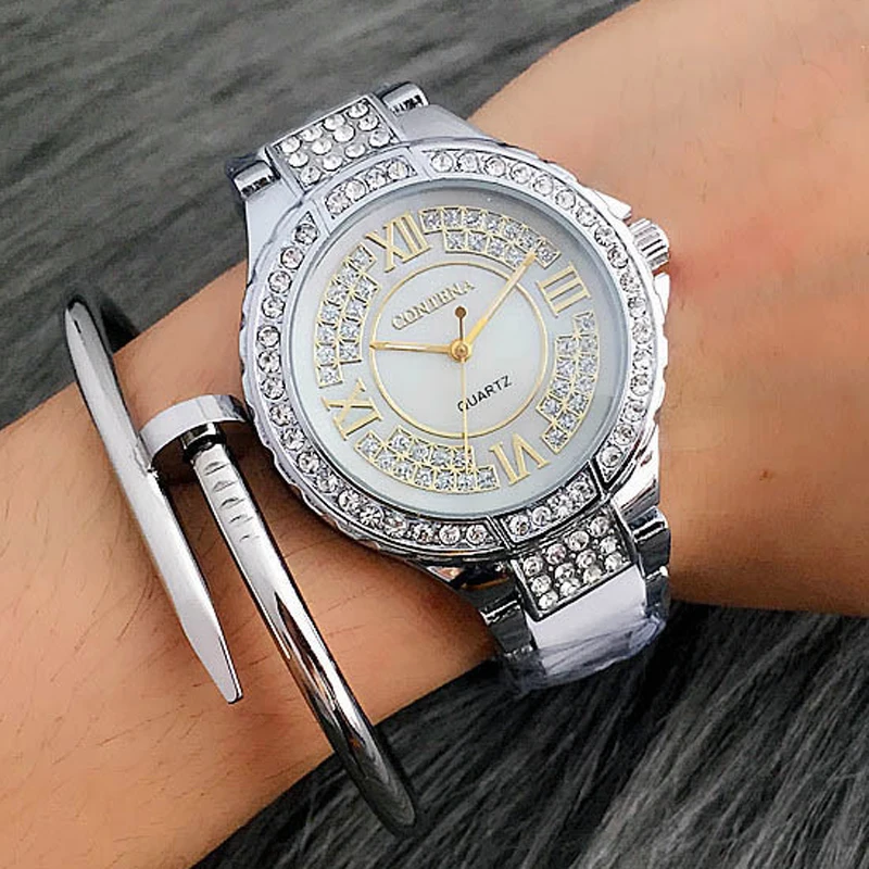New Silver White Ladies Watch Fashion Watches 2020 Simulated ceramics ...