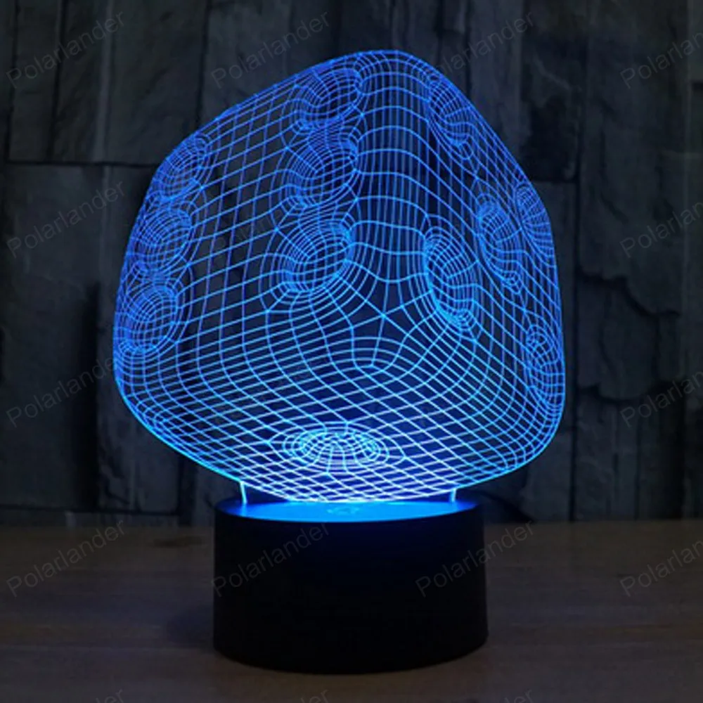 Home decorations Novetly lamps 7 colors changing 3d Dice shape lights ...