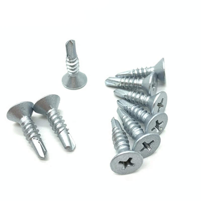 M4-2-Flat-Countersunk-head-Self-tapping-Drill-tail-Cross-screws ...