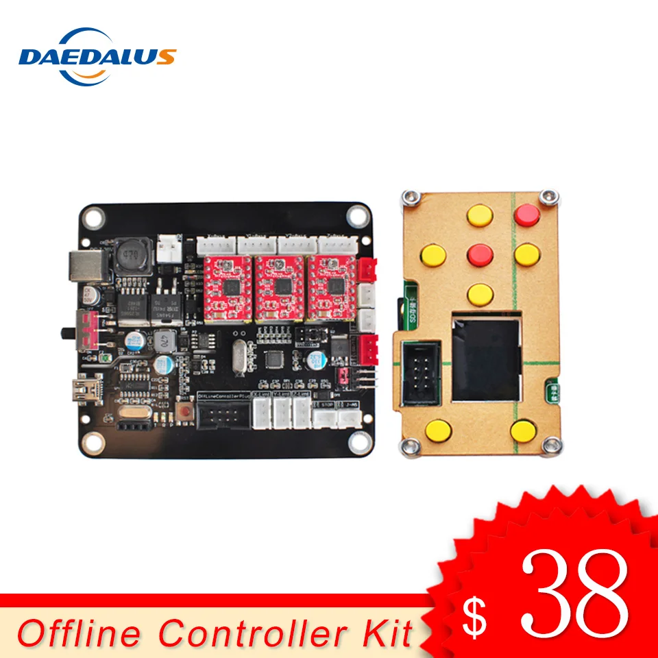 3 Axis CNC Controller Board Double Y Axis USB Driver Board + Offline ...