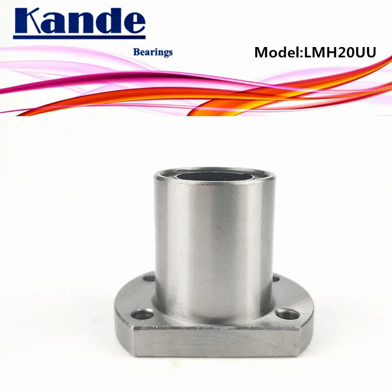 Kande Bearings Lmh20uu Lmh20 2pcs/lot Lmh20 Uu Oval Flange Linear Ball ...