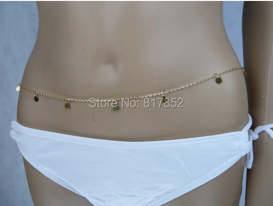 Hot Selling New Style Wa 01 Women Gold Colour Chains Simple Sexy Waist