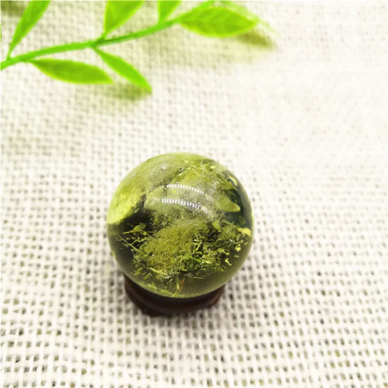 Натуральные камни прозрачный цитрин шар желтый кварц кристалл сфера шар ...